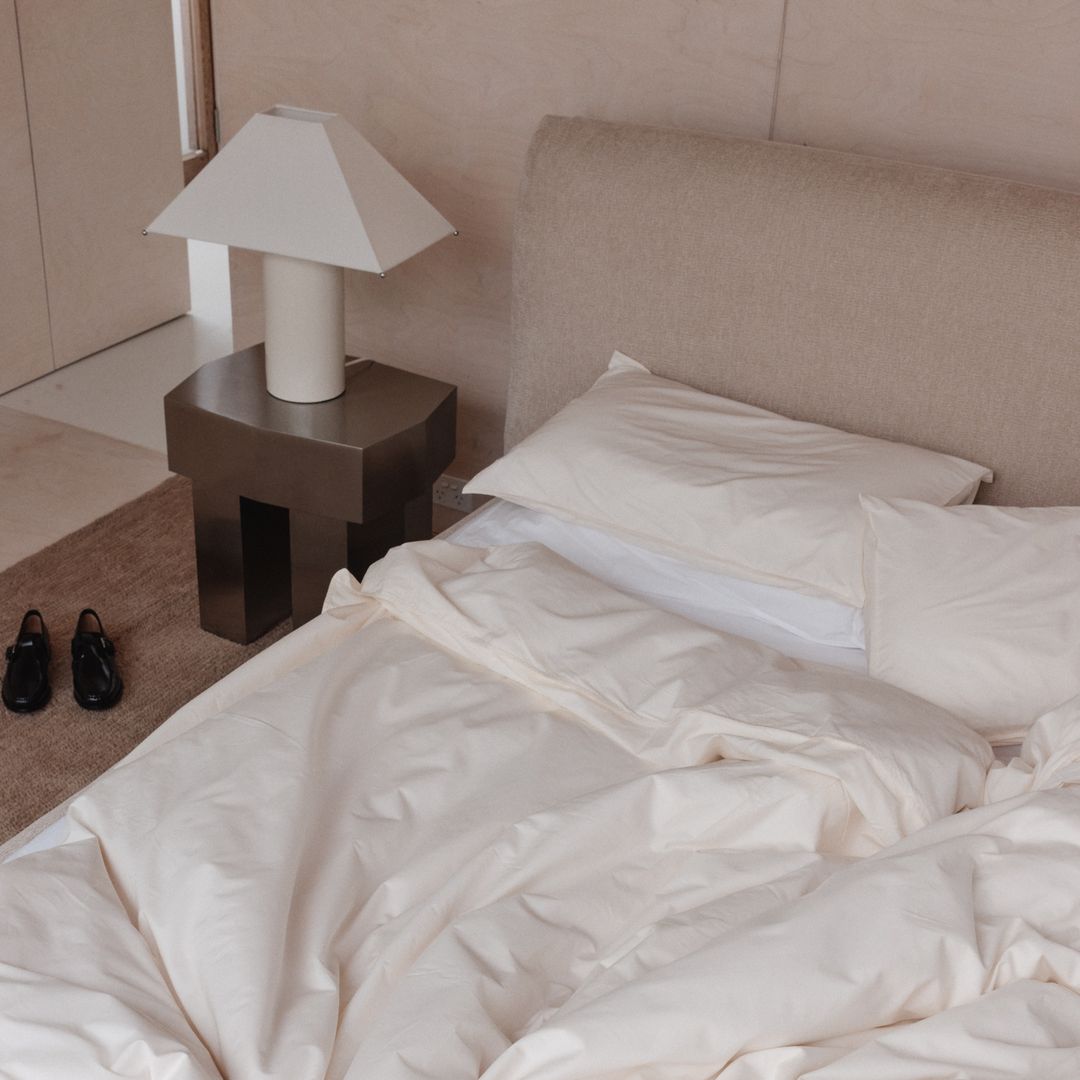 Barnaby Bed Frame | Stone Cream Fabric Headboard McMullin