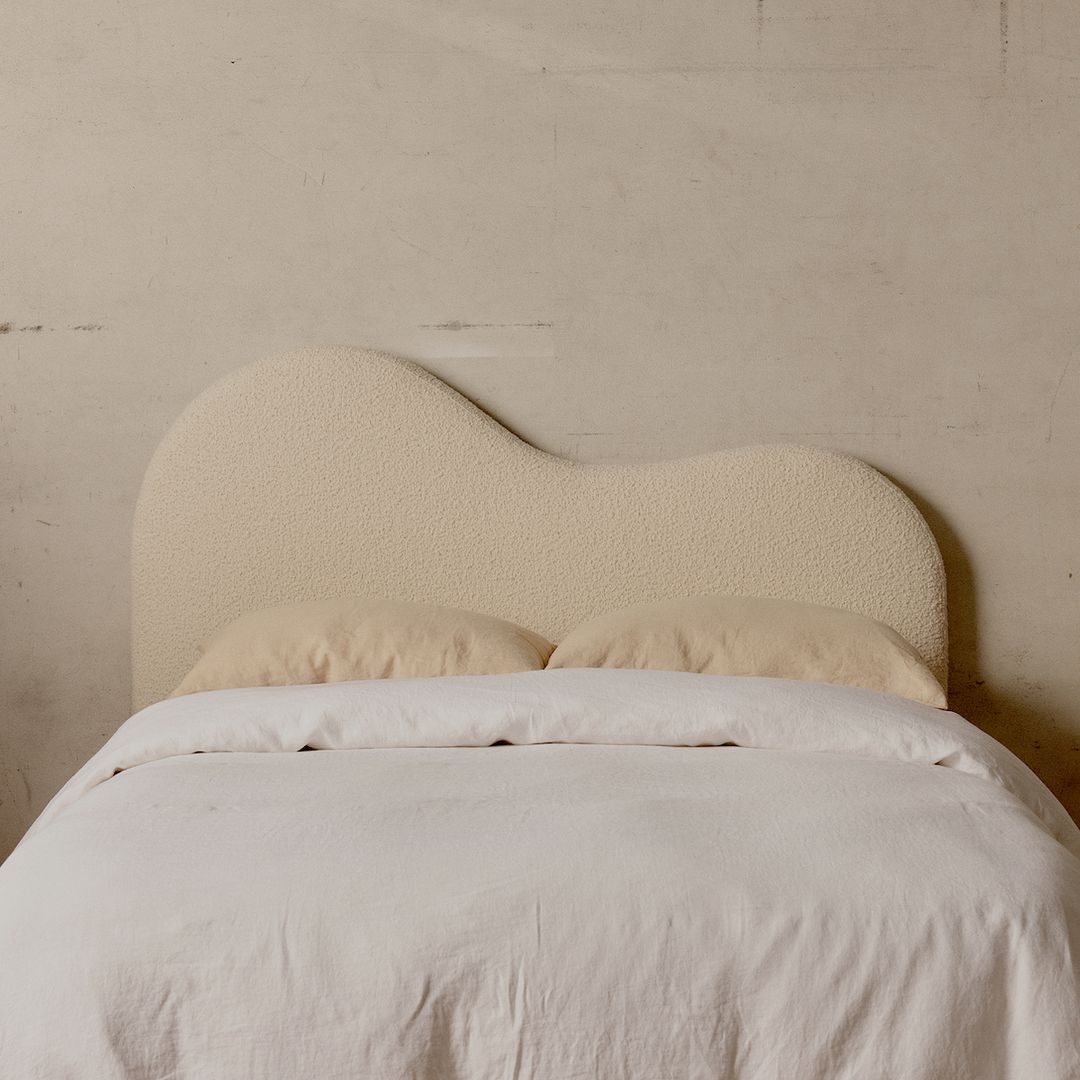 Boucle Bed Head in Ivory I King, Queen and Super King Designer Bed ...