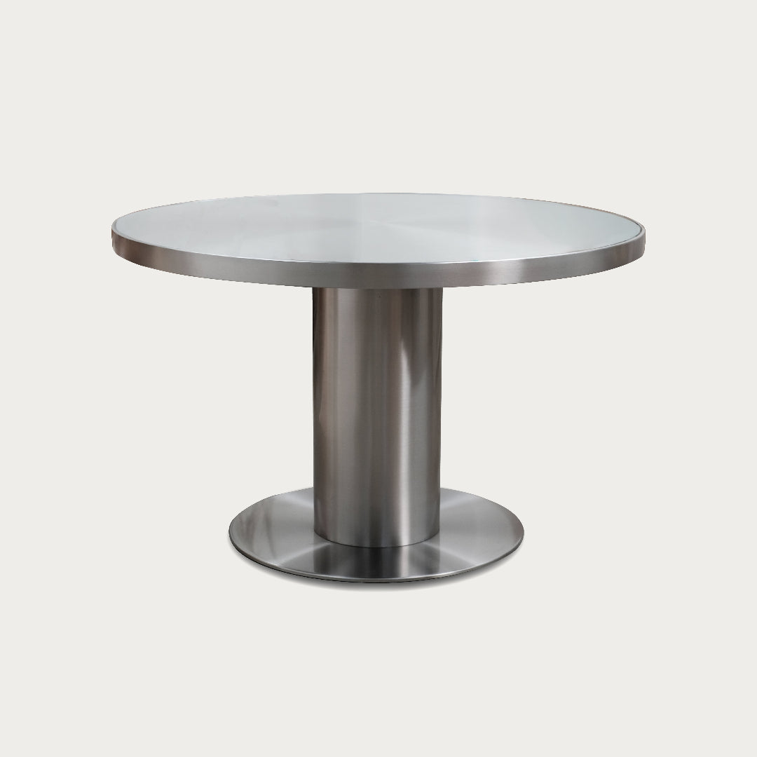 Cooper Brushed Stainless Steel Dining Table | Small – McMullin