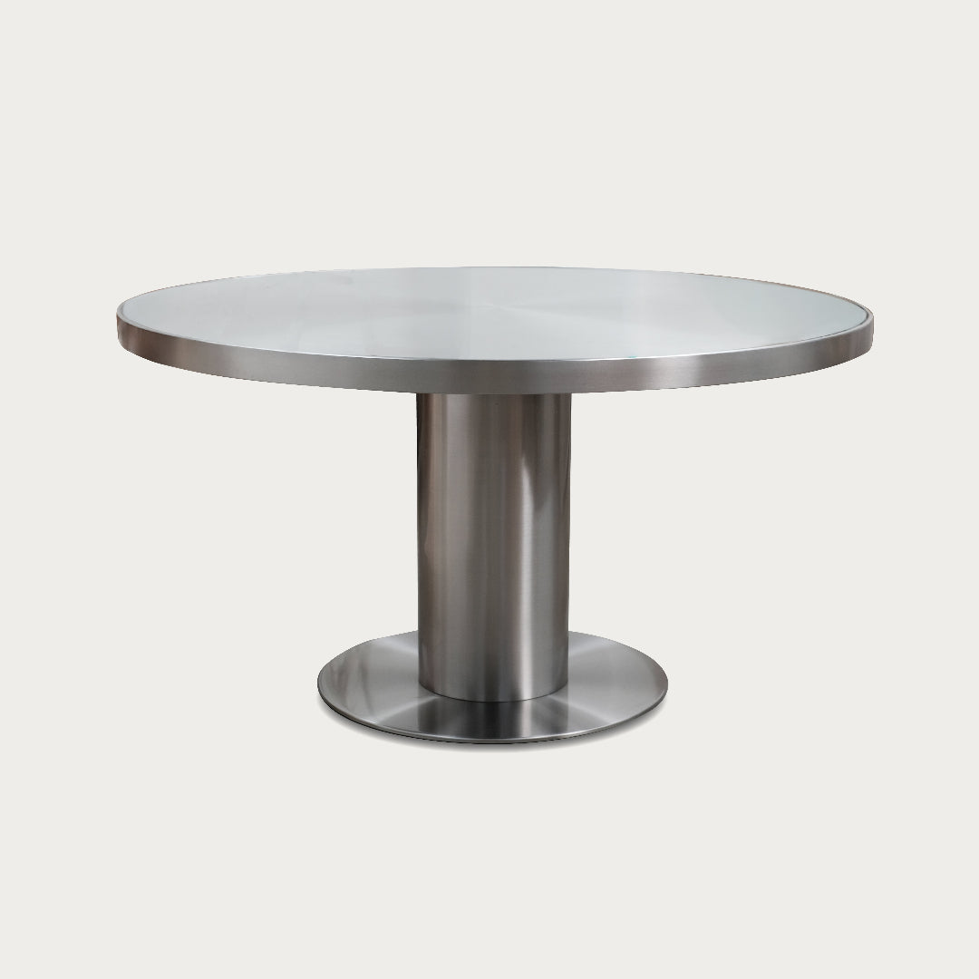 Round Stainless Steel Dining Table | Cooper Dining Table Large | McMullin