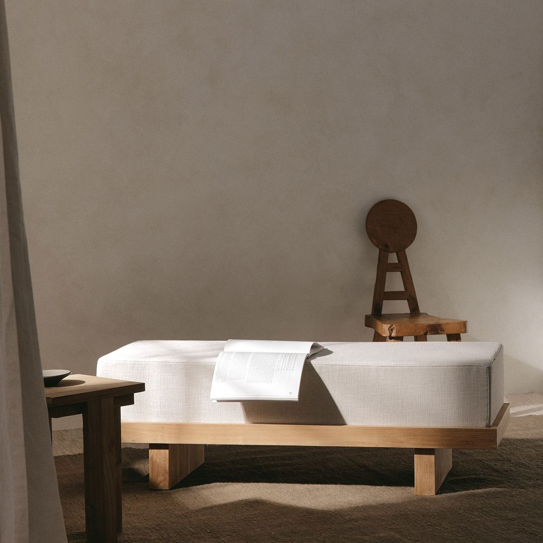 Gus Teak Side Stool Natural | McMullin Furniture Bedside & Side Tables