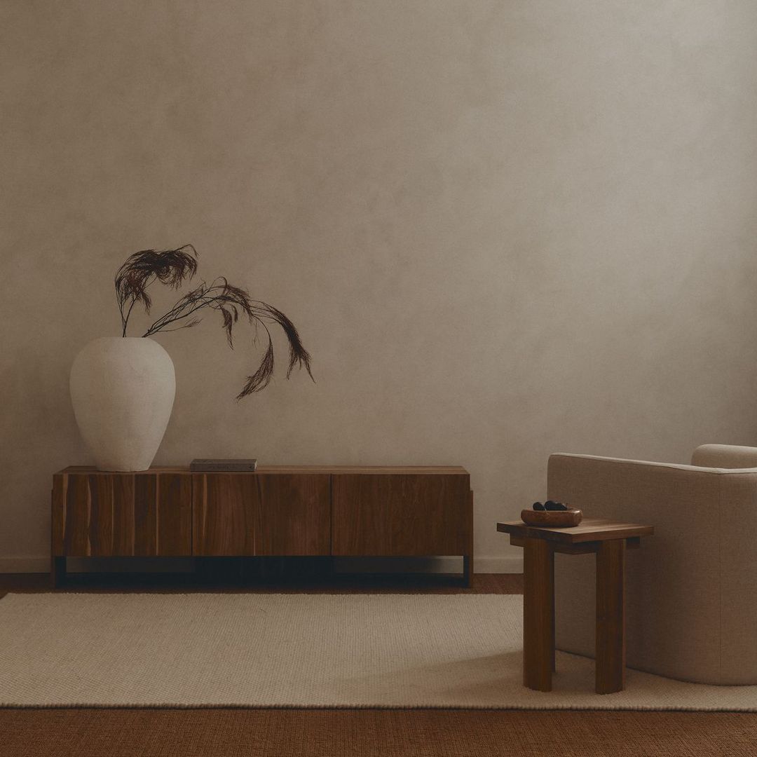 Gus Teak Side Stool Natural | McMullin Furniture Bedside & Side Tables