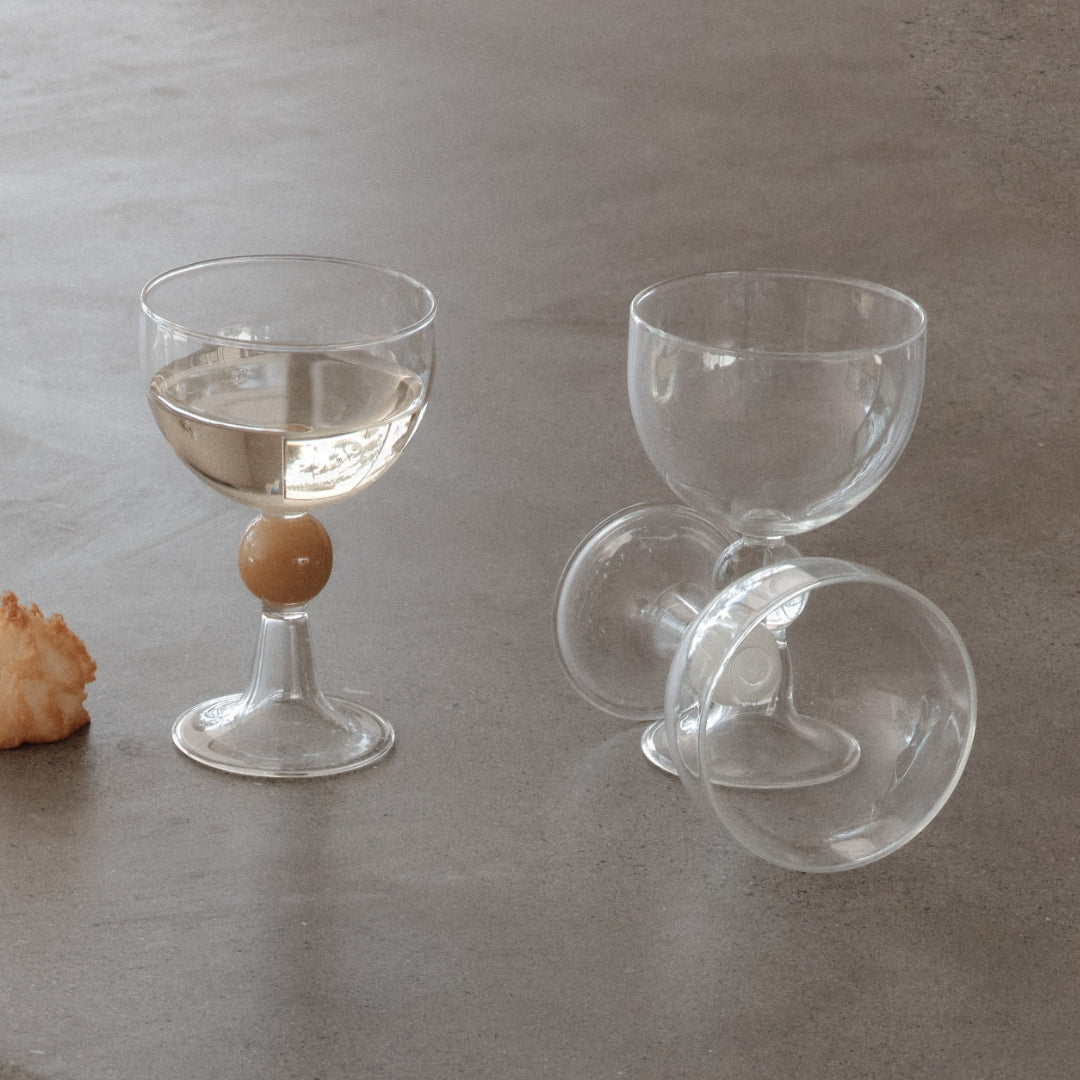 Elegant Modern Wine Glasses with Wide Base | Joni Wine Glass Set of 2 ...